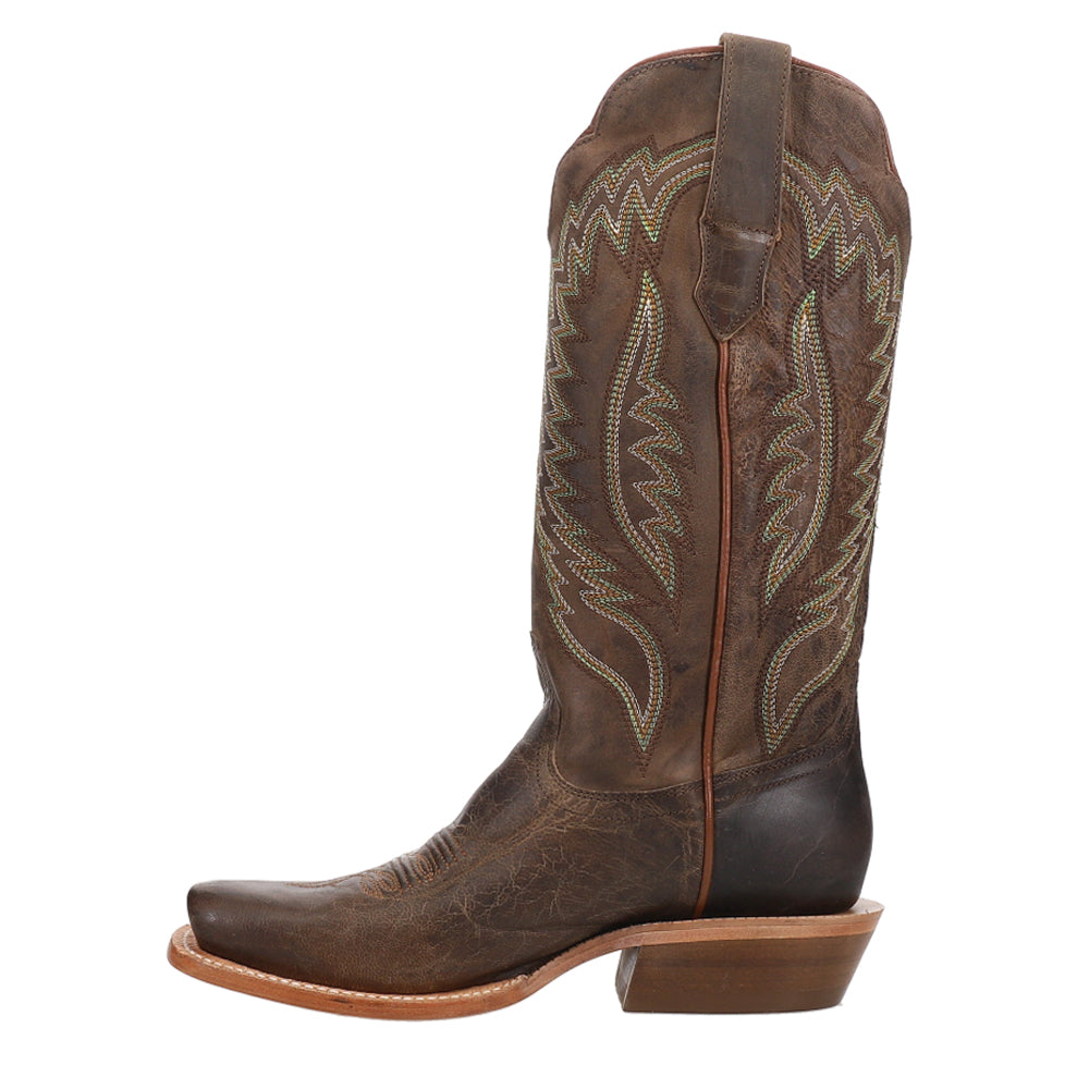 Shop Brown Womens RW Ranch Goat Embroidered Narrow Square Toe Cowboy ...