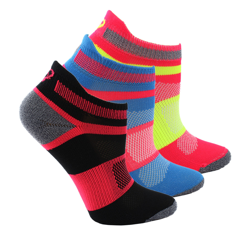 Shop Multi Girls ASICS Quick Lyte 3-Pack No Show Socks(Little Kid-Big ...